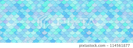 Serene Blue Gradient Fish Scales Pattern - Stock Illustration ...