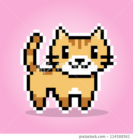 8 Bit Pixel Art Cat