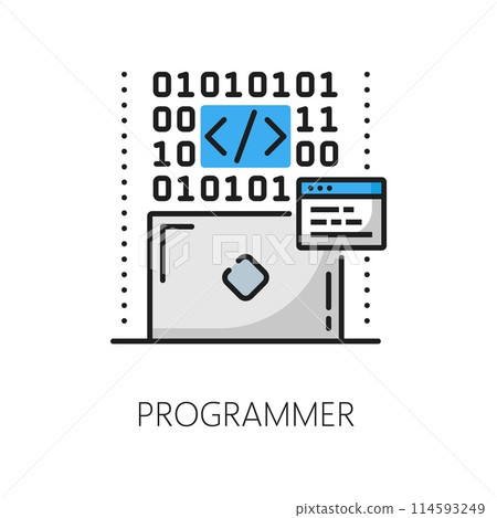 Programmer vacancy, IT specialist job, web... - Stock Illustration ...