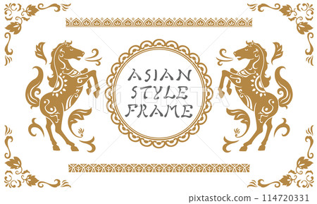 Asian Frame 28 (Gold) - Stock Illustration [114720331] - PIXTA