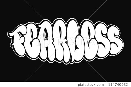 Fearless - single word, letters graffiti style.... - Stock Illustration ...