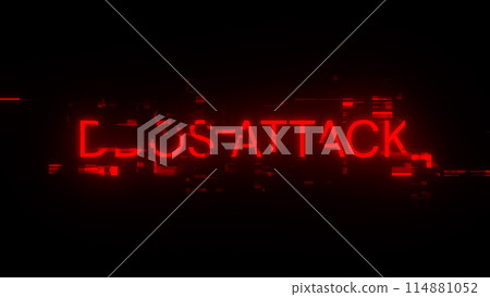 3D rendering ddos attack text with screen... - Stock Illustration [114881052] - PIXTA