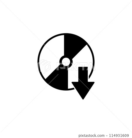 Disc Eject, CD DVD Flat Vector Icon - Stock Illustration [114931609 ...