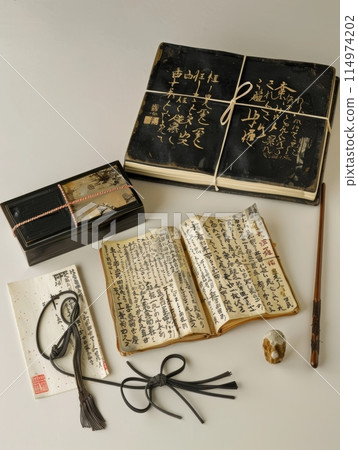 An assortment of traditional Japanese... - Stock Illustration ...