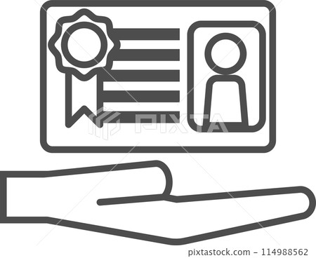 Icon material that represents qualification... - Stock Illustration ...