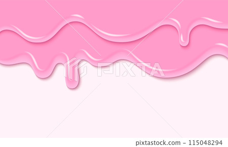 Pink liquid substance border on white background - Stock Illustration ...