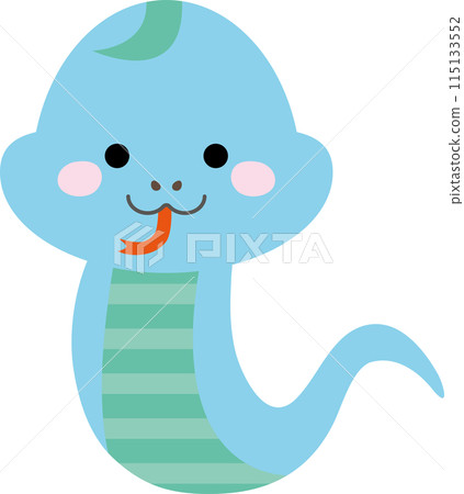 Laughing cute snake character - Stock Illustration [115133552] - PIXTA