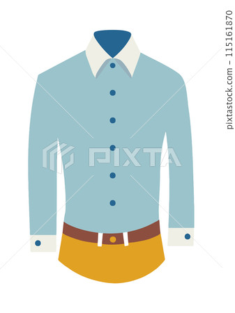A simple light blue shirt - Stock Illustration [115161870] - PIXTA