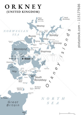 Orkney Islands Map Old OS Map Of Orkney Islands By Bartholomew, 1901: