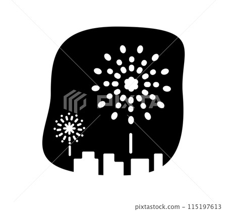 Simple fireworks illustration - Stock Illustration [115197613] - PIXTA