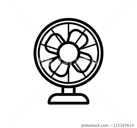 Illustration of a simple electric fan - Stock Illustration [115197614 ...