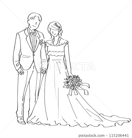 Simple Wedding Drawings 350 Simple Wedding Drawing High Res