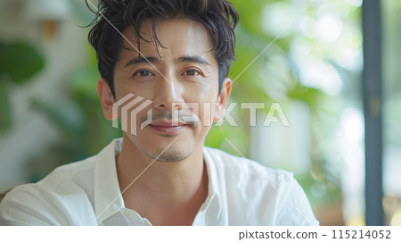Smiling asian man on Father's Day - Stock Illustration [115214052] - PIXTA
