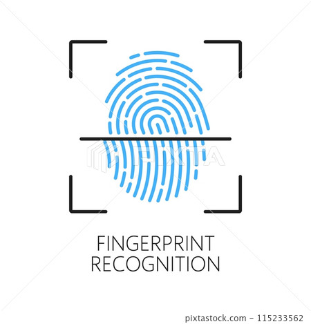 Biometric identification, fingerprint... - Stock Illustration ...