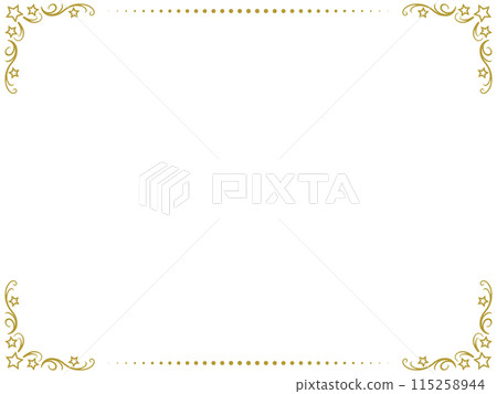 Cute star top and bottom frame - Gold - Stock Illustration [115258944 ...