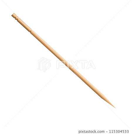 Wooden toothpick. Macro. Bamboo Toothpick small... - Stock Illustration ...