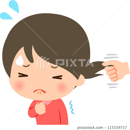 A woman being pulled back - Stock Illustration [115339717] - PIXTA