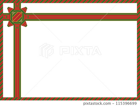 Ribbon wrapping style frame, Christmas colored... - Stock Illustration ...