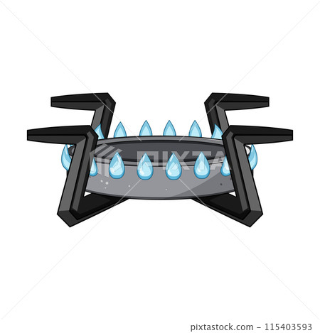 fire stove burner cartoon vector illustration - Stock Illustration ...
