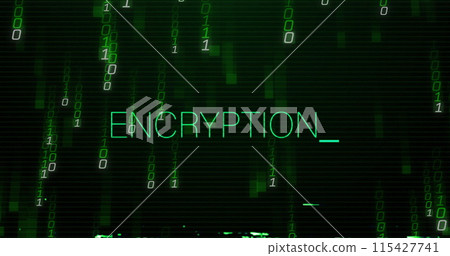 Image of encryption text over data processing - Stock Illustration ...