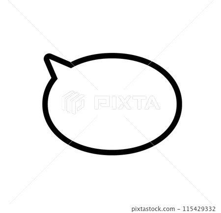 Round speech bubble, top left, monochrome,... - Stock Illustration ...