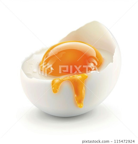 Soft Boiled Egg with Runny Yolk. Generative ai - Stock Illustration [115472924] - PIXTA