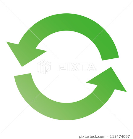 Simple arrow icon gradient green yellow green... - Stock Illustration ...
