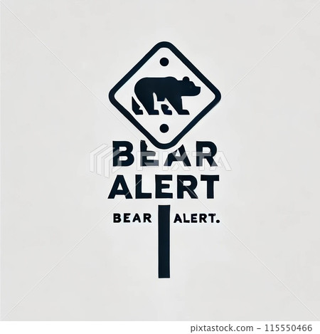 Bear bear out attention - Stock Illustration [115550466] - PIXTA