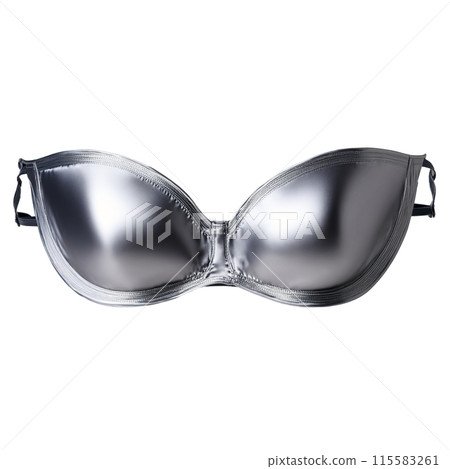 Metallic Silver Satin Bra A metallic silver... - Stock Illustration ...