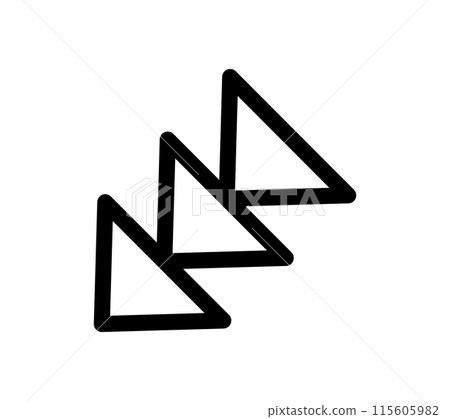 Simple triangle arrow icon - Stock Illustration [115605982] - PIXTA