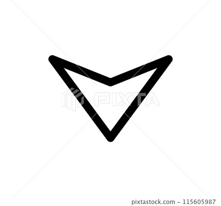 Simple triangle arrow icon - Stock Illustration [115605987] - PIXTA