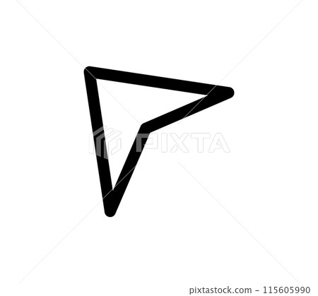 Simple triangle arrow icon - Stock Illustration [115605990] - PIXTA
