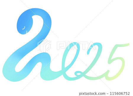 Year of the Snake - A cute blue snake... - Stock Illustration ...