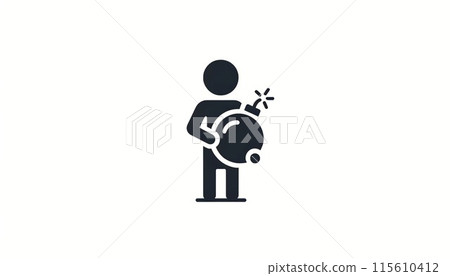 Pictogram with a bomb - Stock Illustration [115610412] - PIXTA