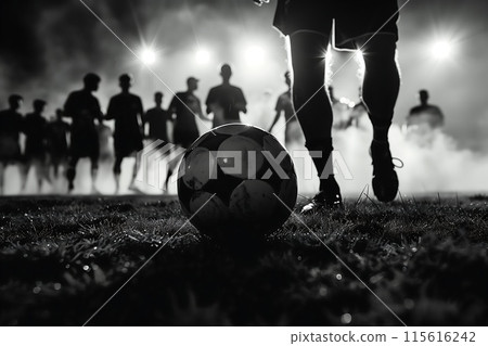 The football team entering the field for the... - Stock Illustration ...