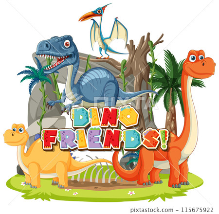 Dino Friends Adventure - Stock Illustration [115675922] - PIXTA