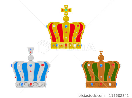 Gold, silver and bronze crown - Stock Illustration [115682841] - PIXTA
