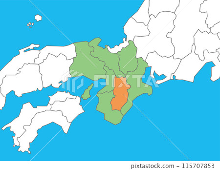 Nara Prefecture Nara Map - Stock Illustration [115707853] - PIXTA