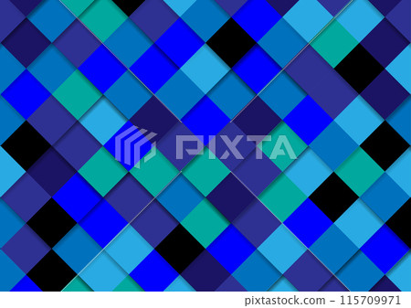 Geometric blue square pattern color... - Stock Illustration [115709971 ...