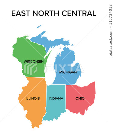 United States Midwest Region Map Regions Of The United States