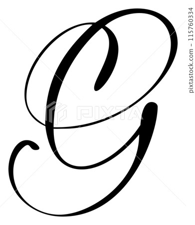 The Letter G In Calligraphy Free Printable Alphabet Letters: