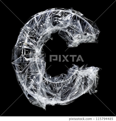 Plastic Waste Letter C Symbolizing... - Stock Illustration [115794485 ...