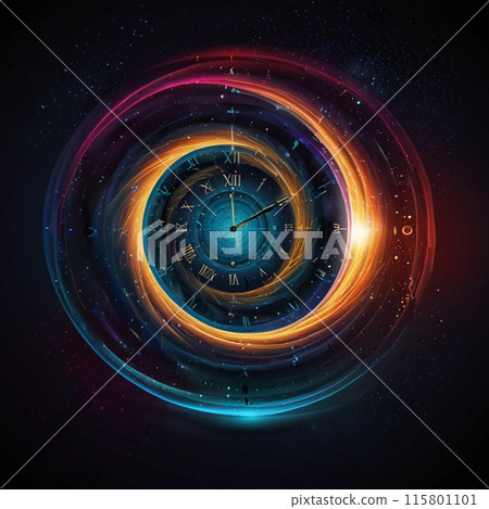 Space Clock - Stock Illustration [115801101] - PIXTA