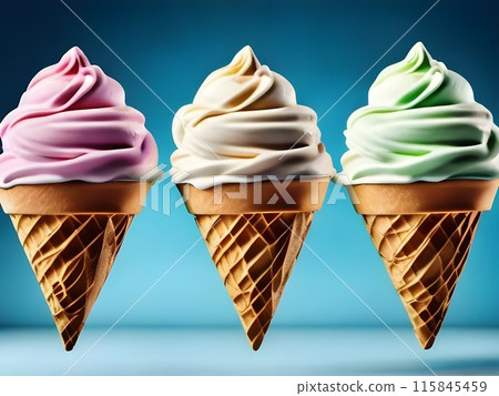 Ice cream H - Stock Illustration [115845459] - PIXTA