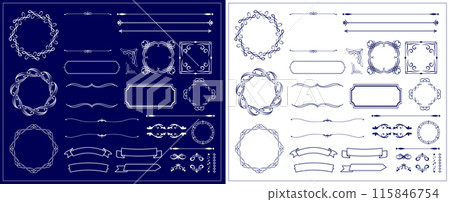 Elegant frame set - Stock Illustration [115846754] - PIXTA
