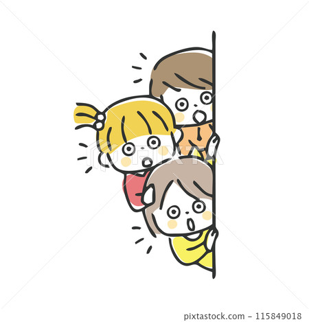 Peeking Over Wall Cartoon