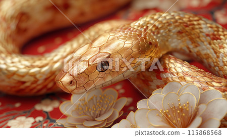 Golden snake figurine - Stock Illustration [115868568] - PIXTA