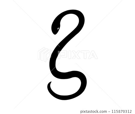 Silhouette illustration of a slithering snake... - Stock Illustration ...