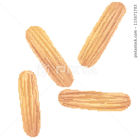 Eclair in pixel art style - Stock Illustration [115871783] - PIXTA