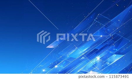 Blue Abstract Background AI - Stock Illustration [115873491] - PIXTA